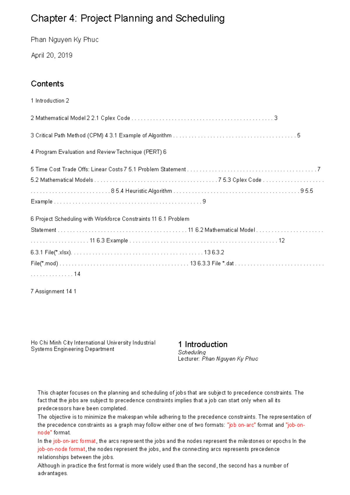 Schedule Chapter 4 - academic - Chapter 4: Project Planning and ...