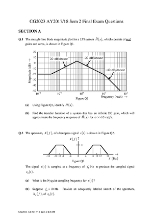 CG2023 Topic 1 Signals and Classification of Signals - ####### 1. Signals and Classification of ...