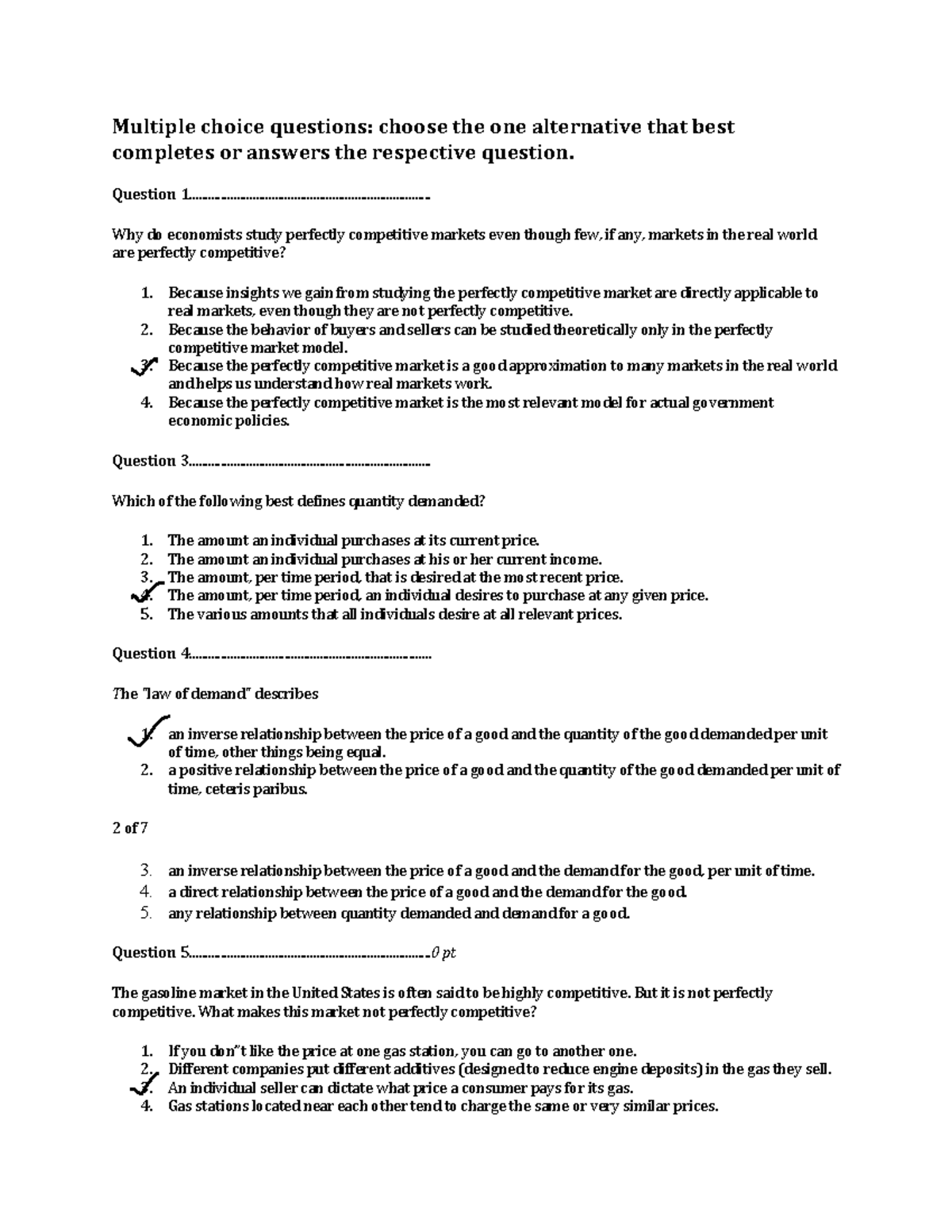 CH-3 Answer Key - Multiple choice questions: choose the one alternative ...