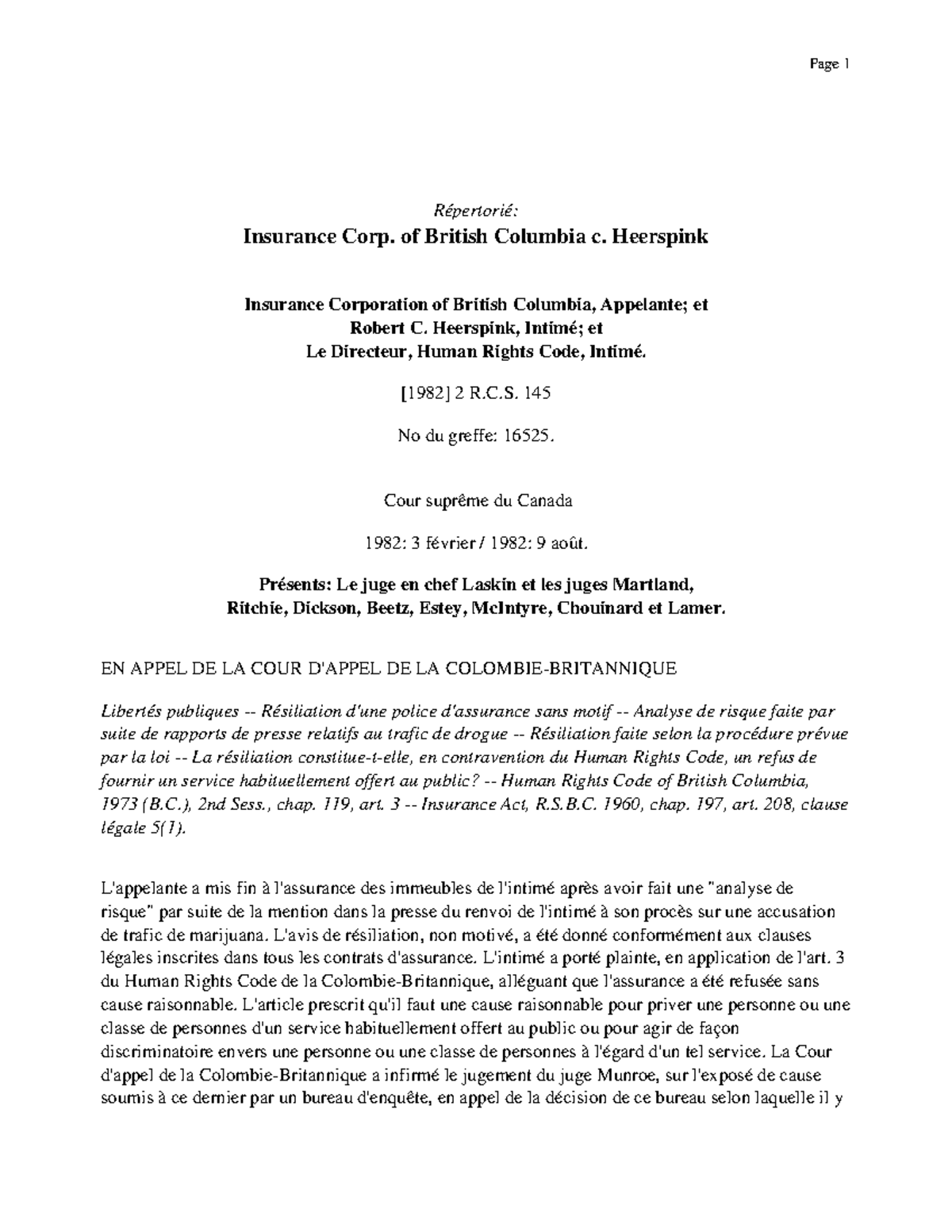 17.Insurance Corp - Lecture - Répertorié: Insurance Corp. of British ...