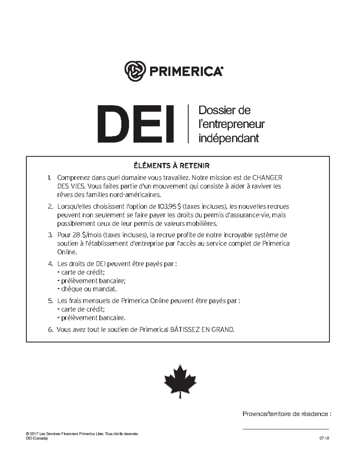 Iba canada french - Rien - ####### Province/territoire de résidence ...