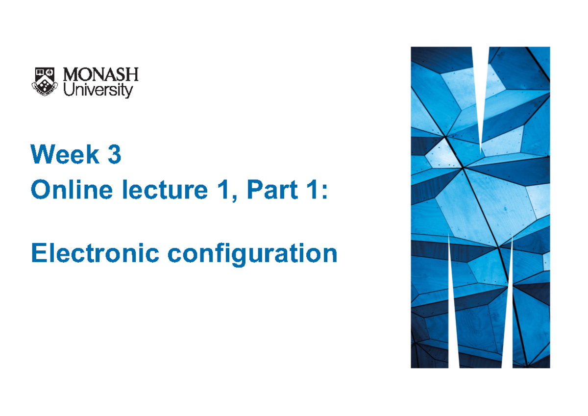 Week 3 - Worksheets - Week 3 Online lecture 1, Part 1: Electronic ...