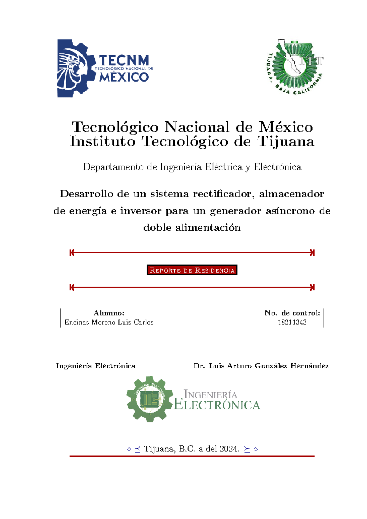 Residencia Citedi - Tecnol ́ogico Nacional de M ́exico Instituto Tecnol ...