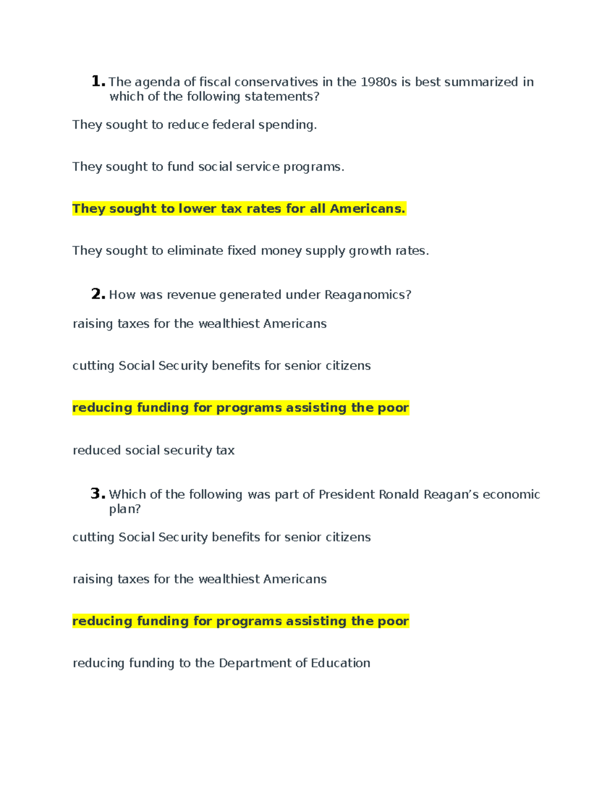 History 411- Module 5 quiz- post era war - 1. The agenda of fiscal ...