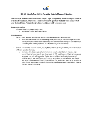 HIS 100 Module Two Activity Sources 2-2 - HIS100 - SNHU - Studocu