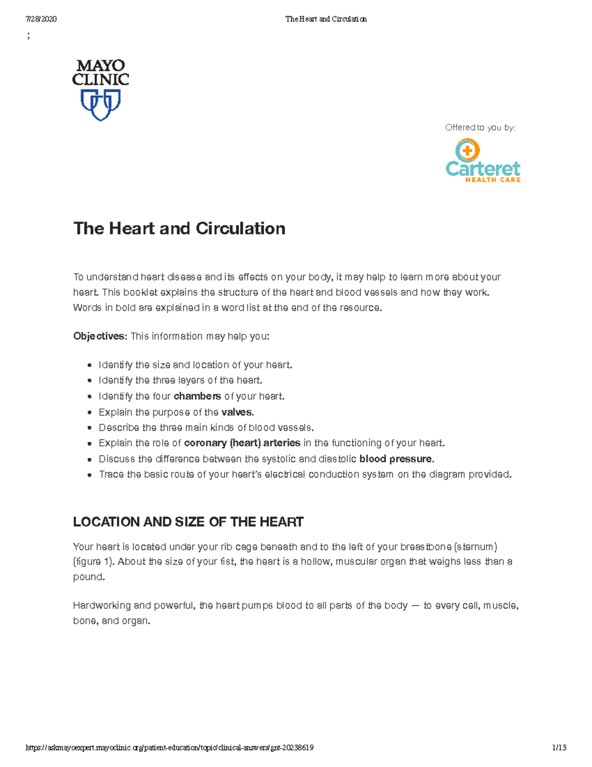Uniform & Circular Mouvement, Heart - The Heart and Circulation To ...