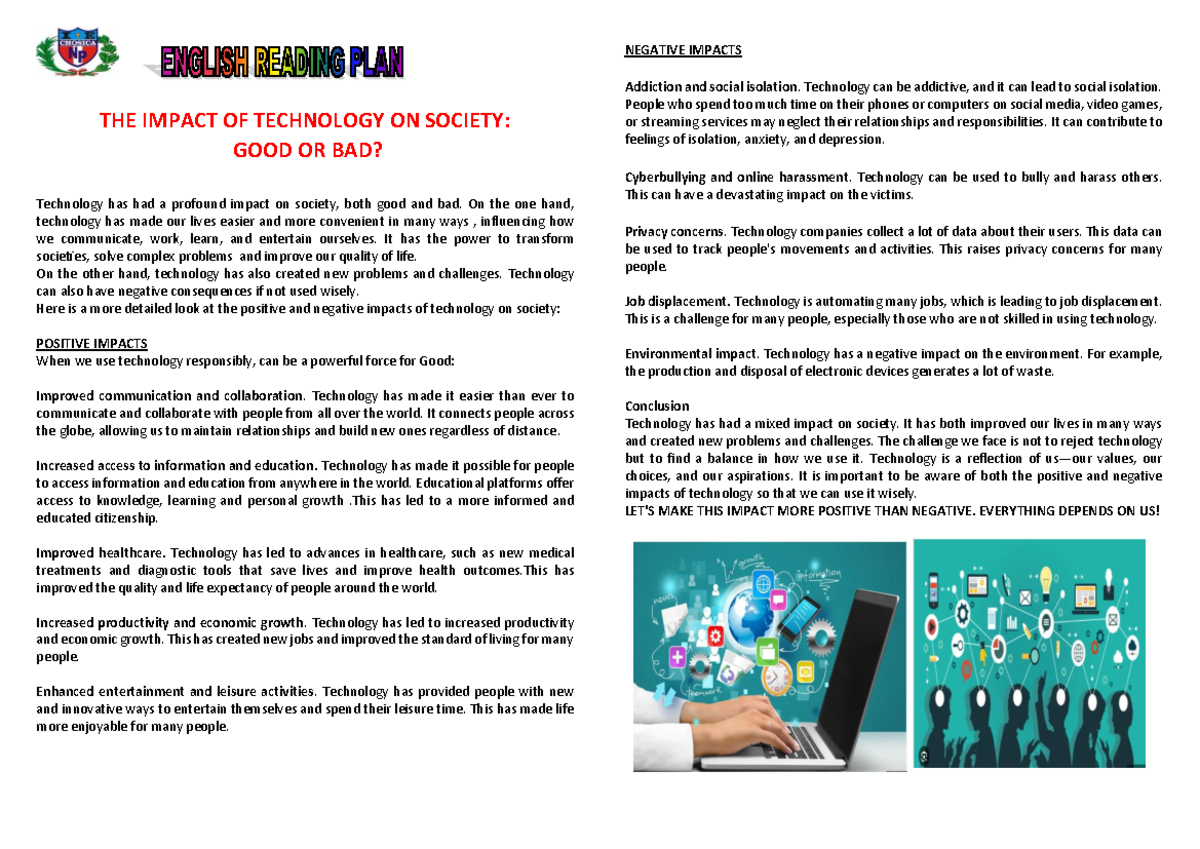 THE Impact OF Technology ON Society - THE IMPACT OF TECHNOLOGY ON ...