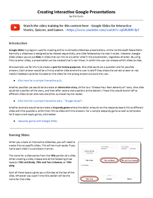 Create YOUR Interactive PPT - CREATE YOUR INTERACTIVE POWERPOINT ...