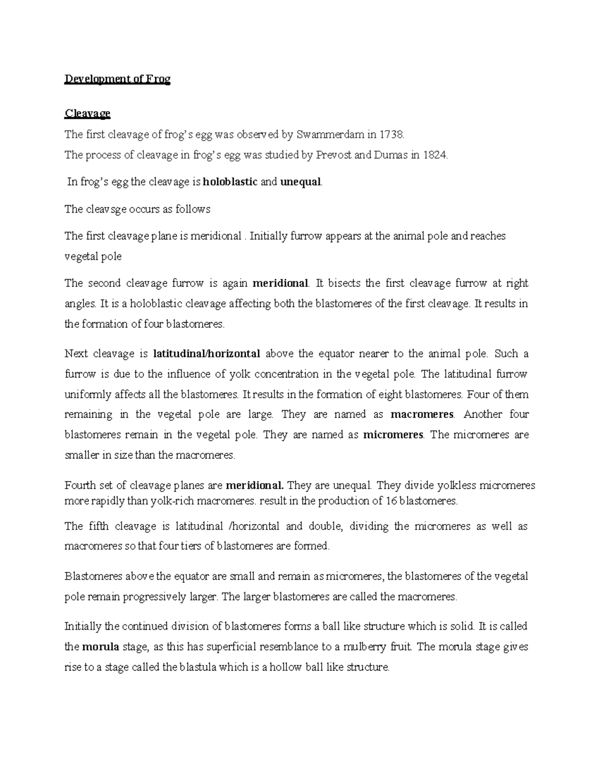 1585123376 LS-II-DEV BIO-2 - Development of Frog Cleavage The first ...