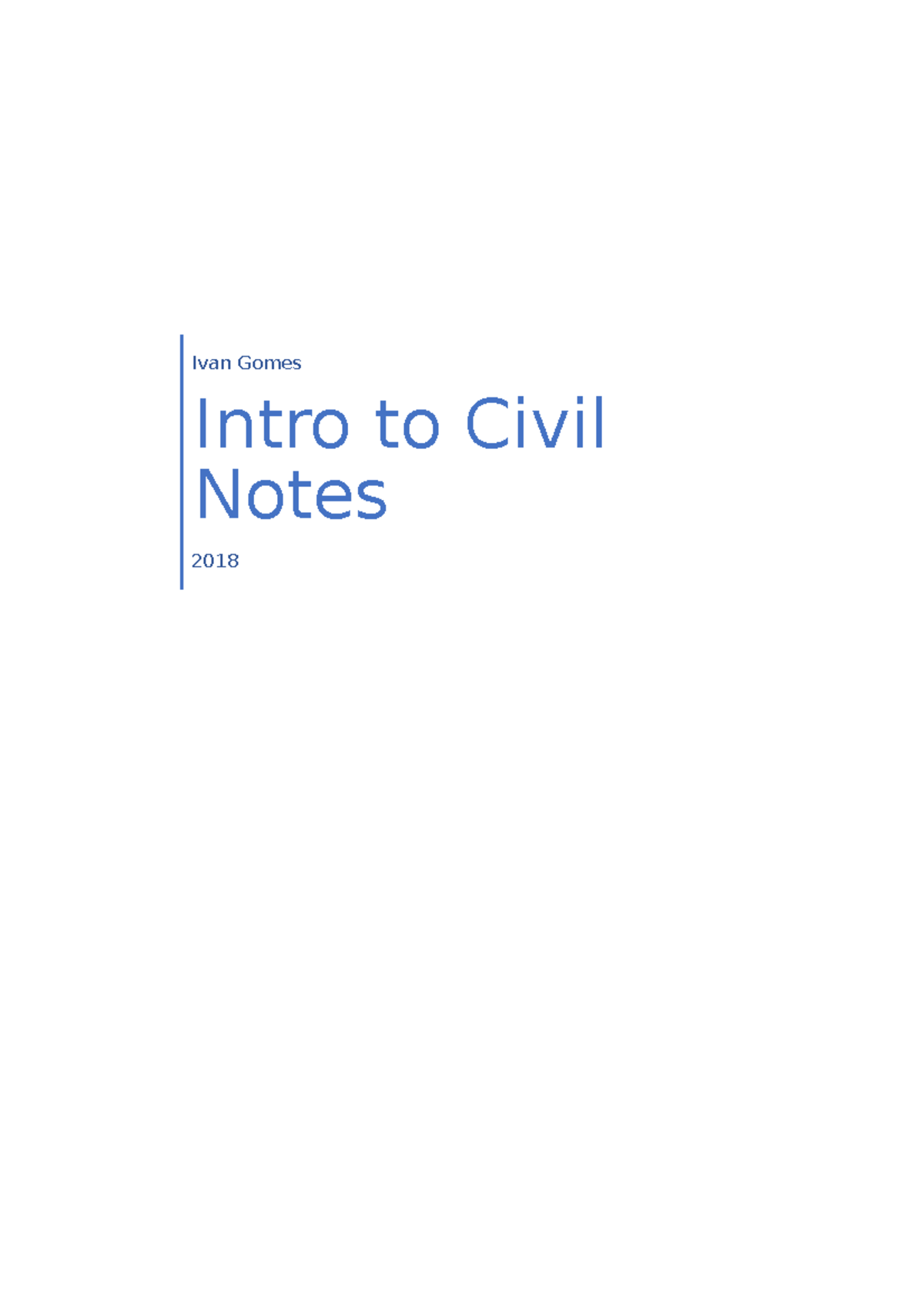 Civil Notes - Ivan Gomes Intro to Civil Notes 2018 Week 1: Drawing and ...