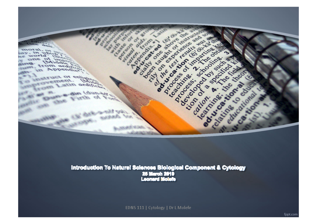 EDNS 111 - Cytology Final - 2024 copy 3 - EDNS 111 | Cytology | Dr L ...