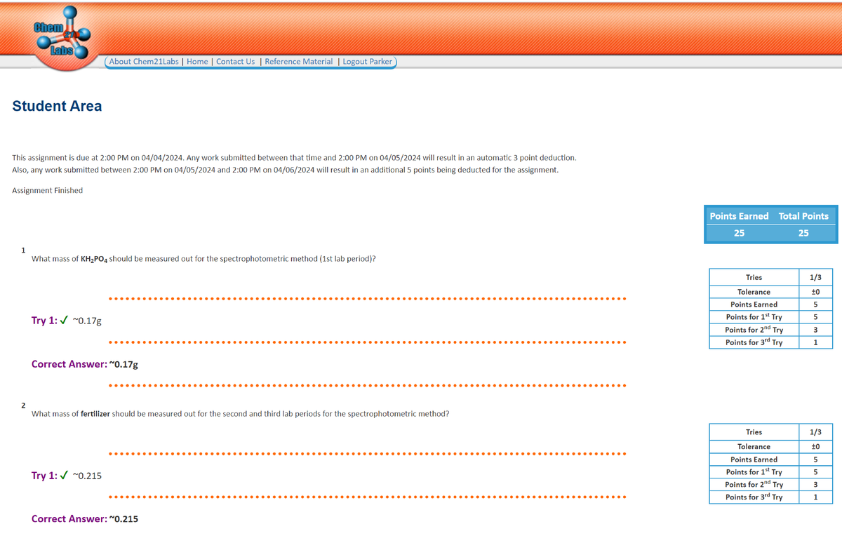 Fertilizer Project Pre-Lab Quiz (spectrophotometric) (MC) - CHEM1040L ...