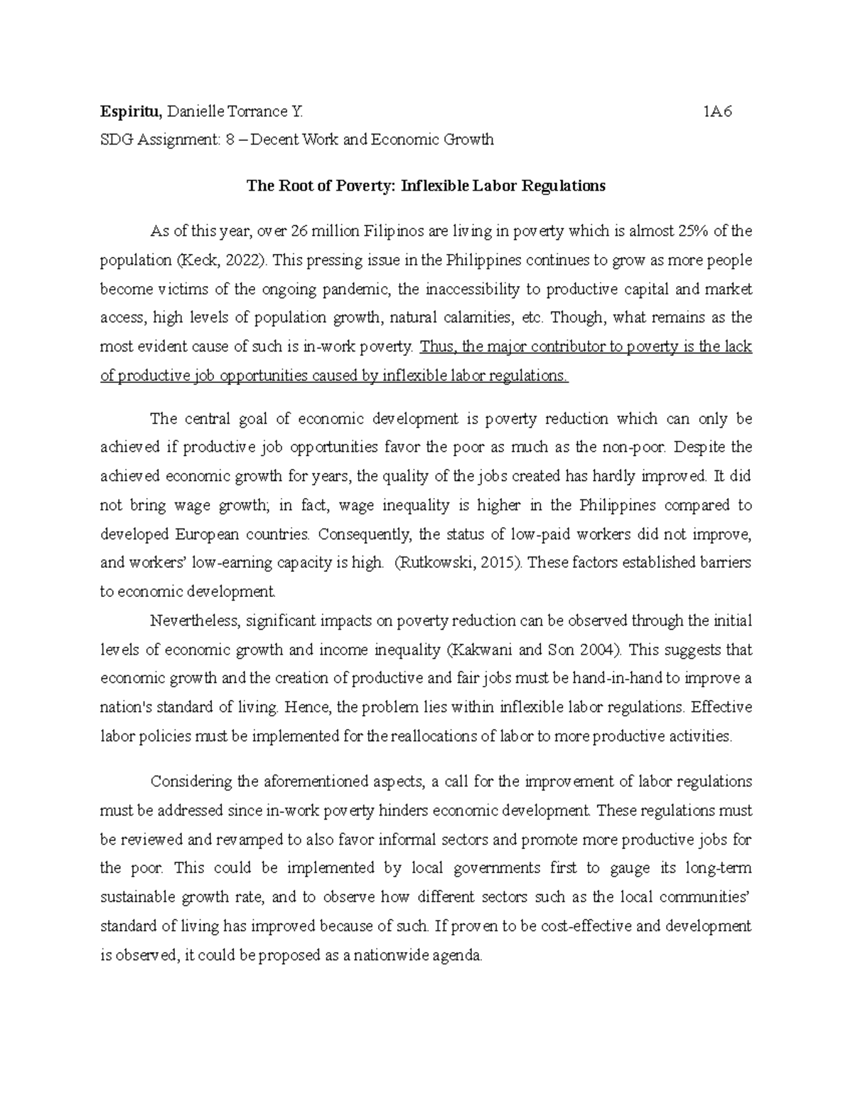 Position Paper Position Paper - Espiritu, Danielle Torrance Y. 1A SDG ...