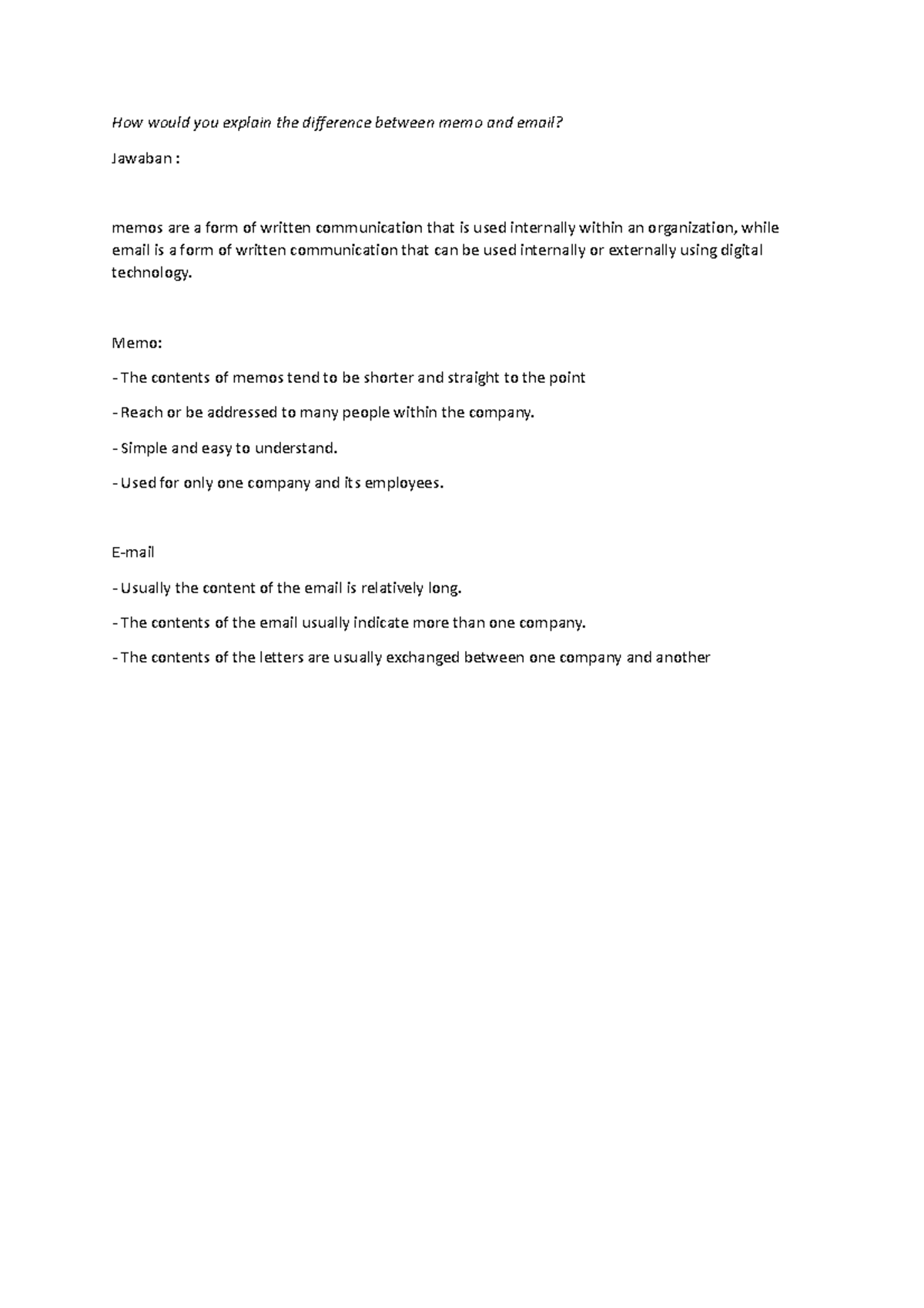 Diskusi Bahasa Inggris - How would you explain the difference between ...