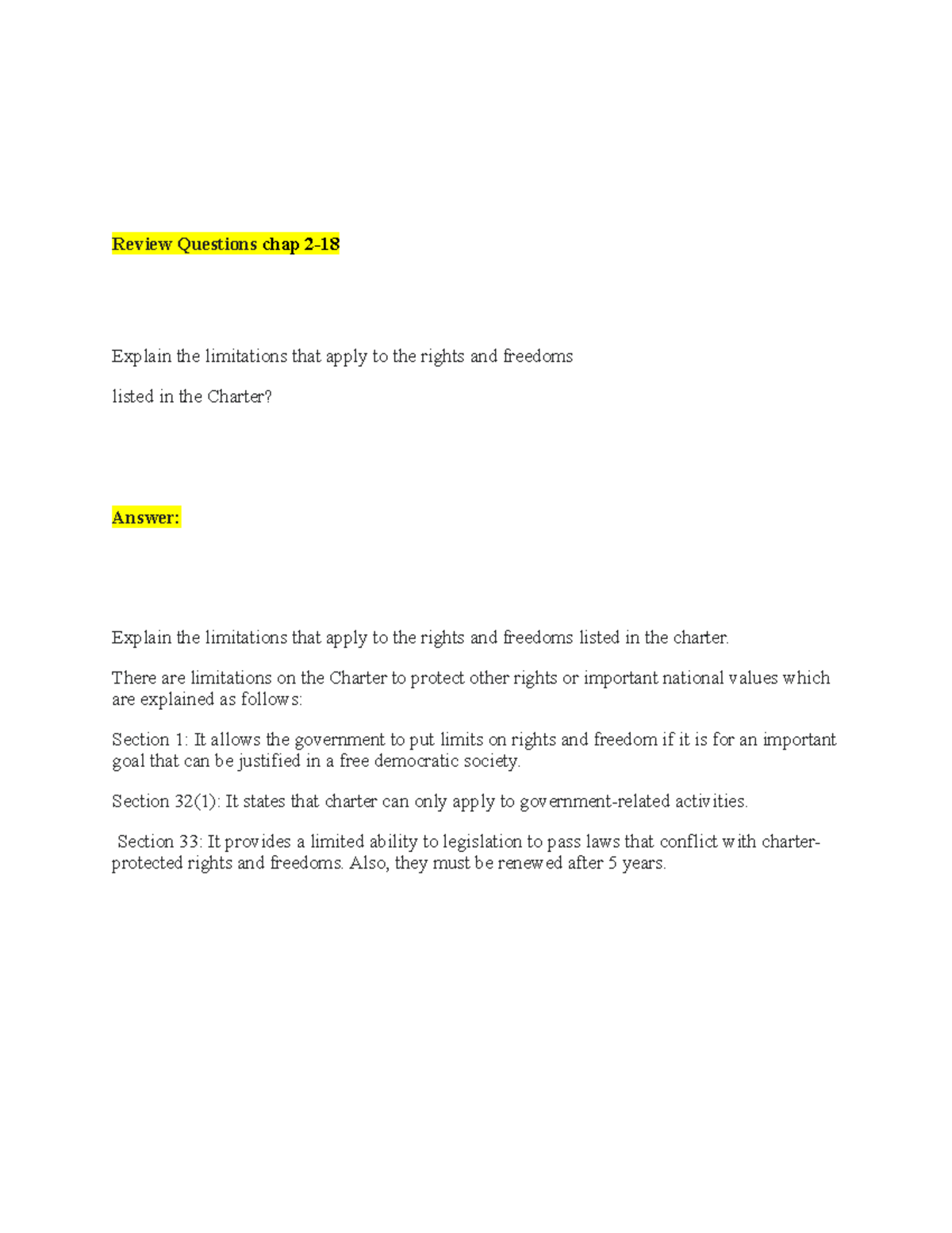 Review Questions chap 2-18 - Review Questions chap 2- Explain the ...