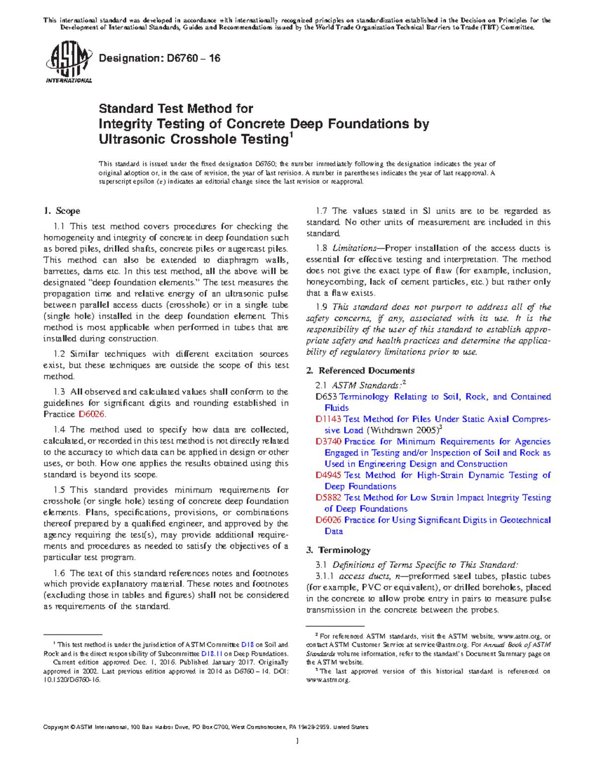 ASTM D 6760-16 - Important - Designation: D6760 − 16 Standard Test ...