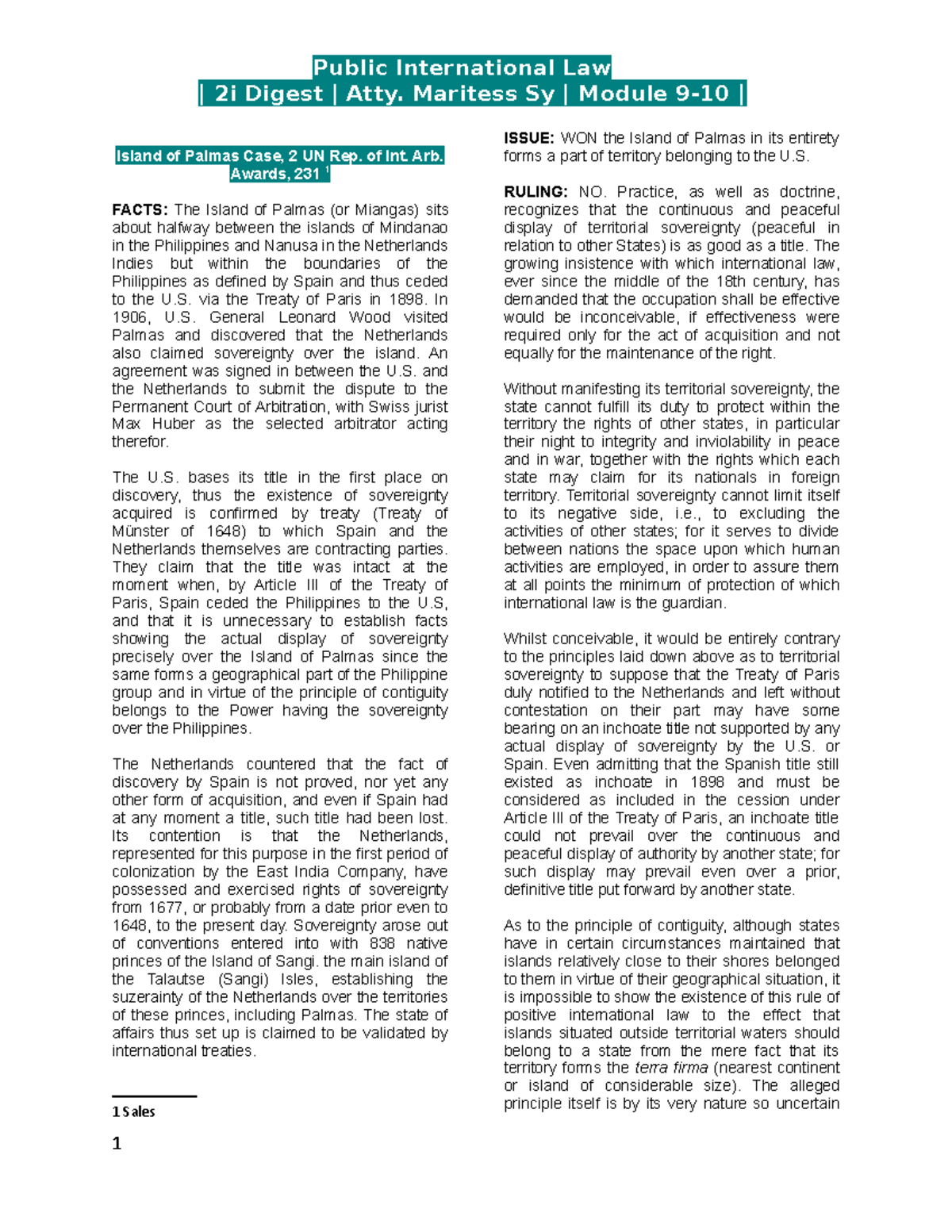 Compiled Module 9 10 - | 2i Digest | Atty. Maritess Sy | Module 9-10 ...