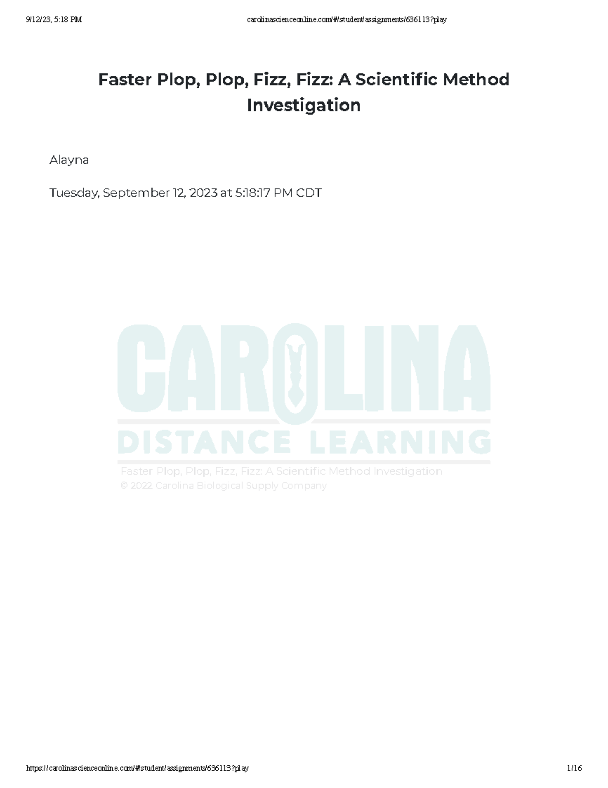 Ayeo-week4lab - ... - Faster Plop, Plop, Fizz, Fizz: A Scientific ...