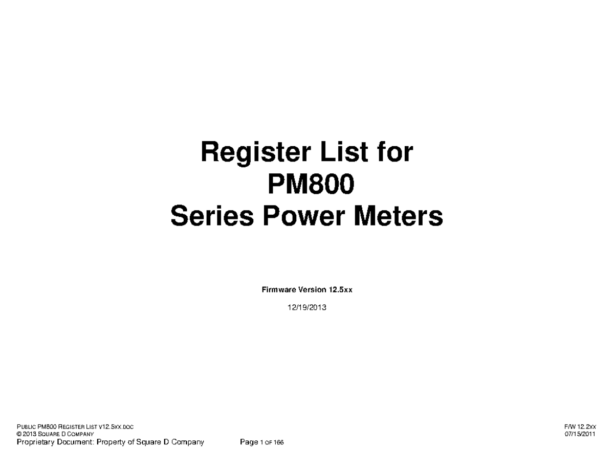 Public PM800 Register List v12 - PUBLIC PM800 REGISTER LIST V12.5XX F/W ...