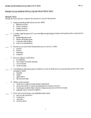 Introduction to business online ref guide - Introduction to Business ...