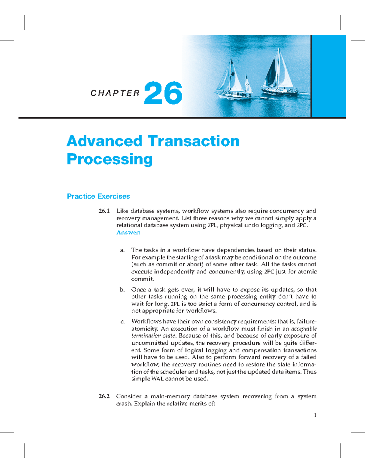 26s - C H A P T E R 26 Advanced Transaction Processing Practice ...