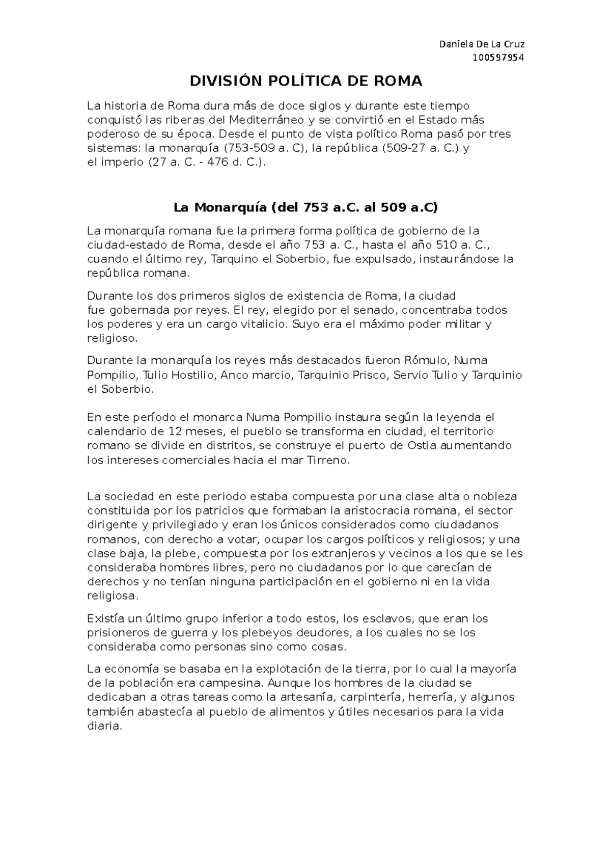 División Política DE ROMA - 100597954 DIVISIÓN POLÍTICA DE ROMA La ...