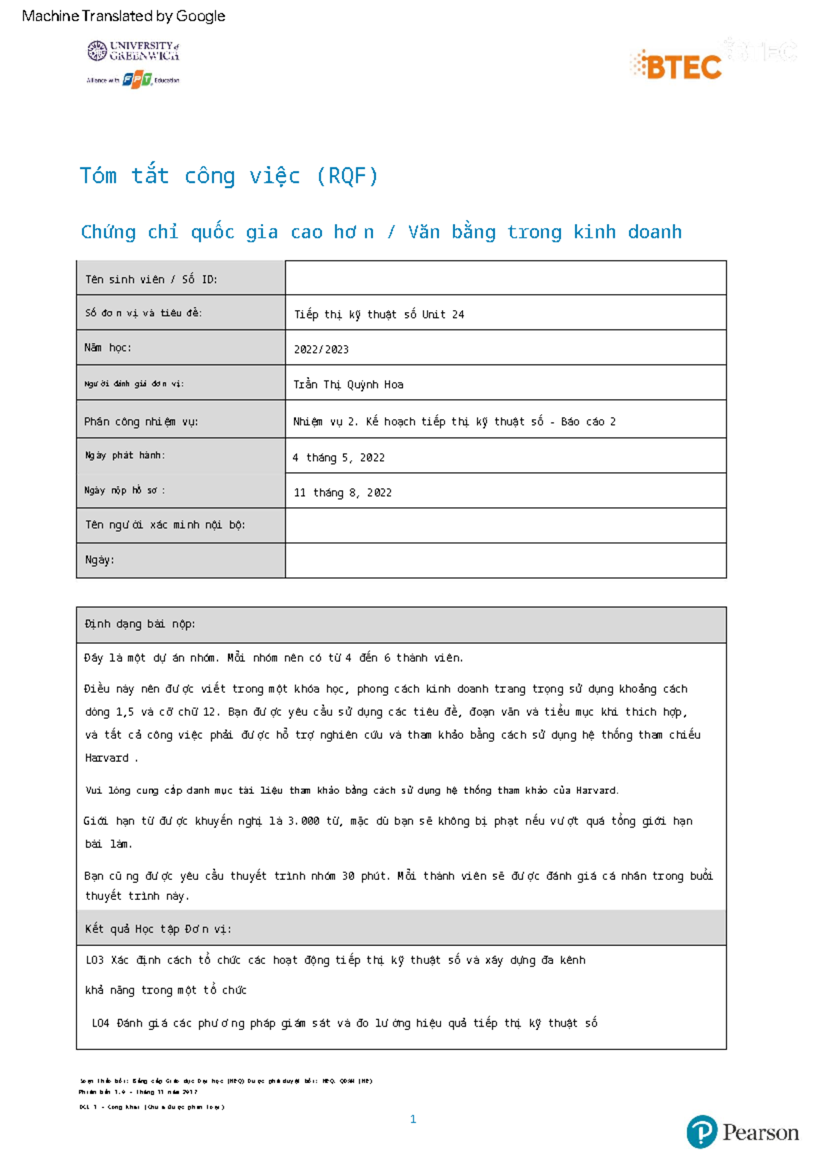538-ASM2-Brief - LO1 Demonstrate an understanding of the opportunities, challenges and impact ...