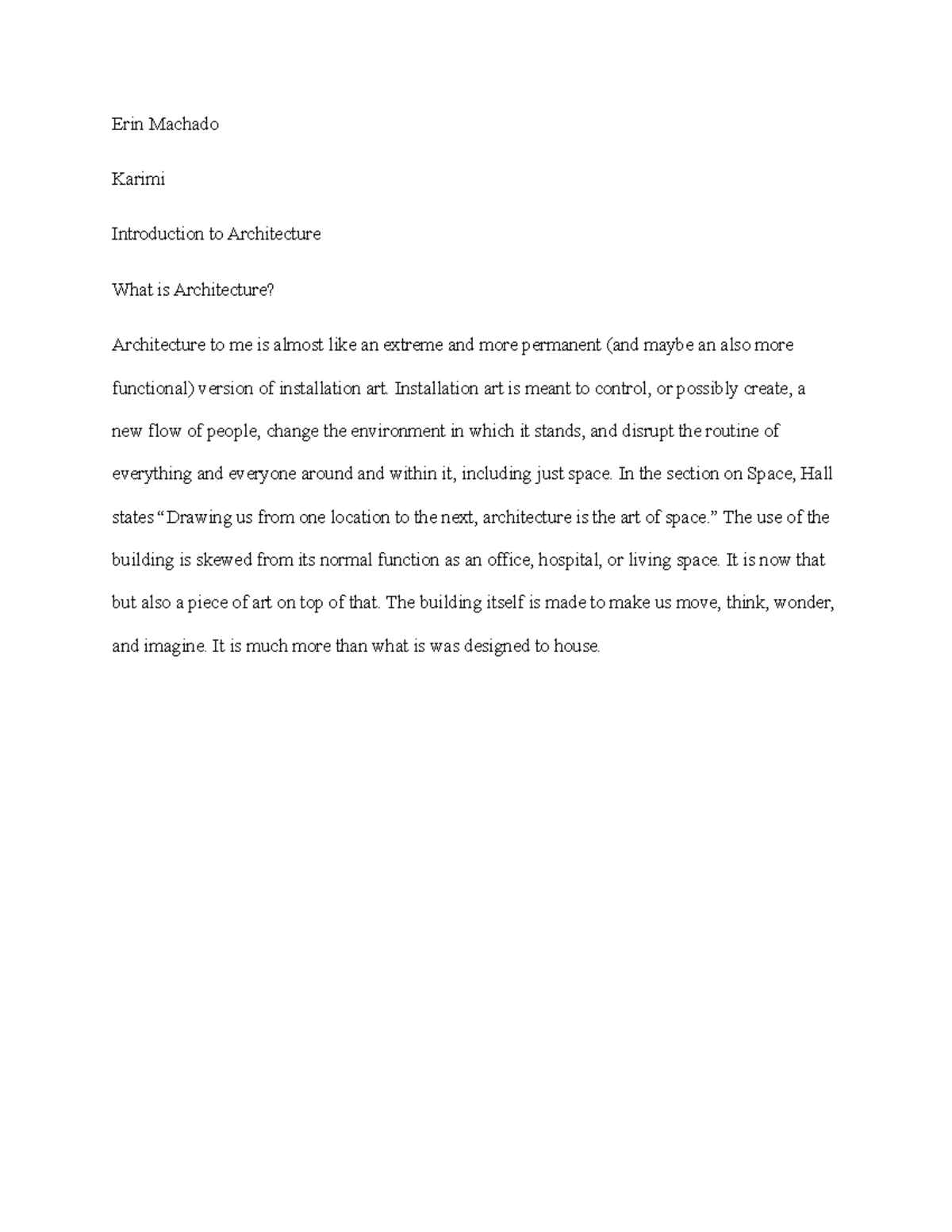 What Is Architecture - reading passage - Erin Machado Karimi ...
