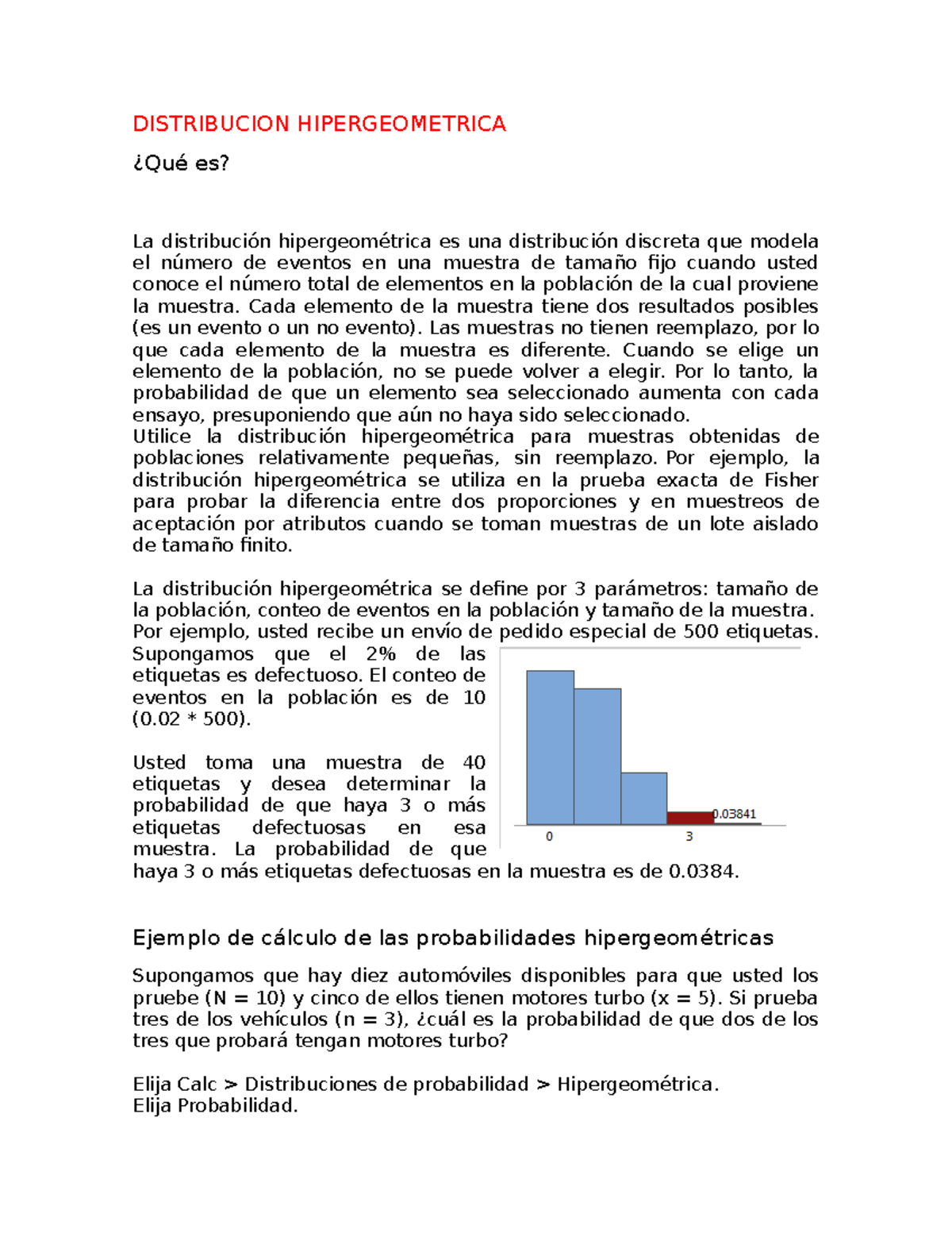 Distribucion Hipergeometrica probabilidad y estadistica2022febrero ...