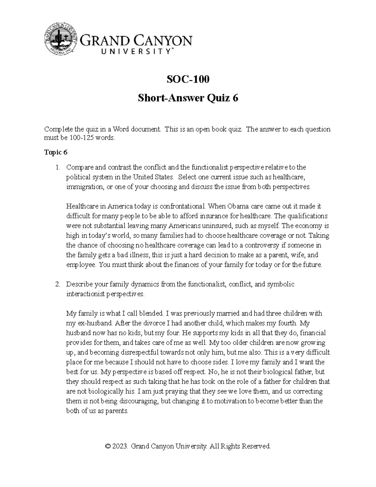 SOC-100.Short-Answer Quiz 6 1-8-18 - SOC- Short-Answer Quiz 6 Complete ...