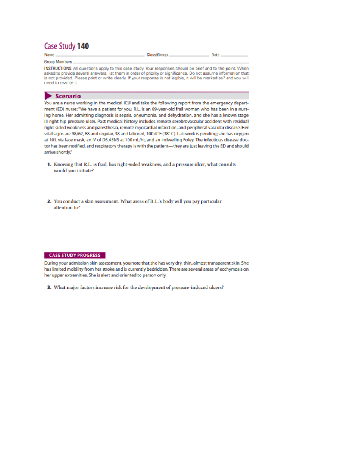 Case-Study-ER - case study for ER - Nursing - Studocu