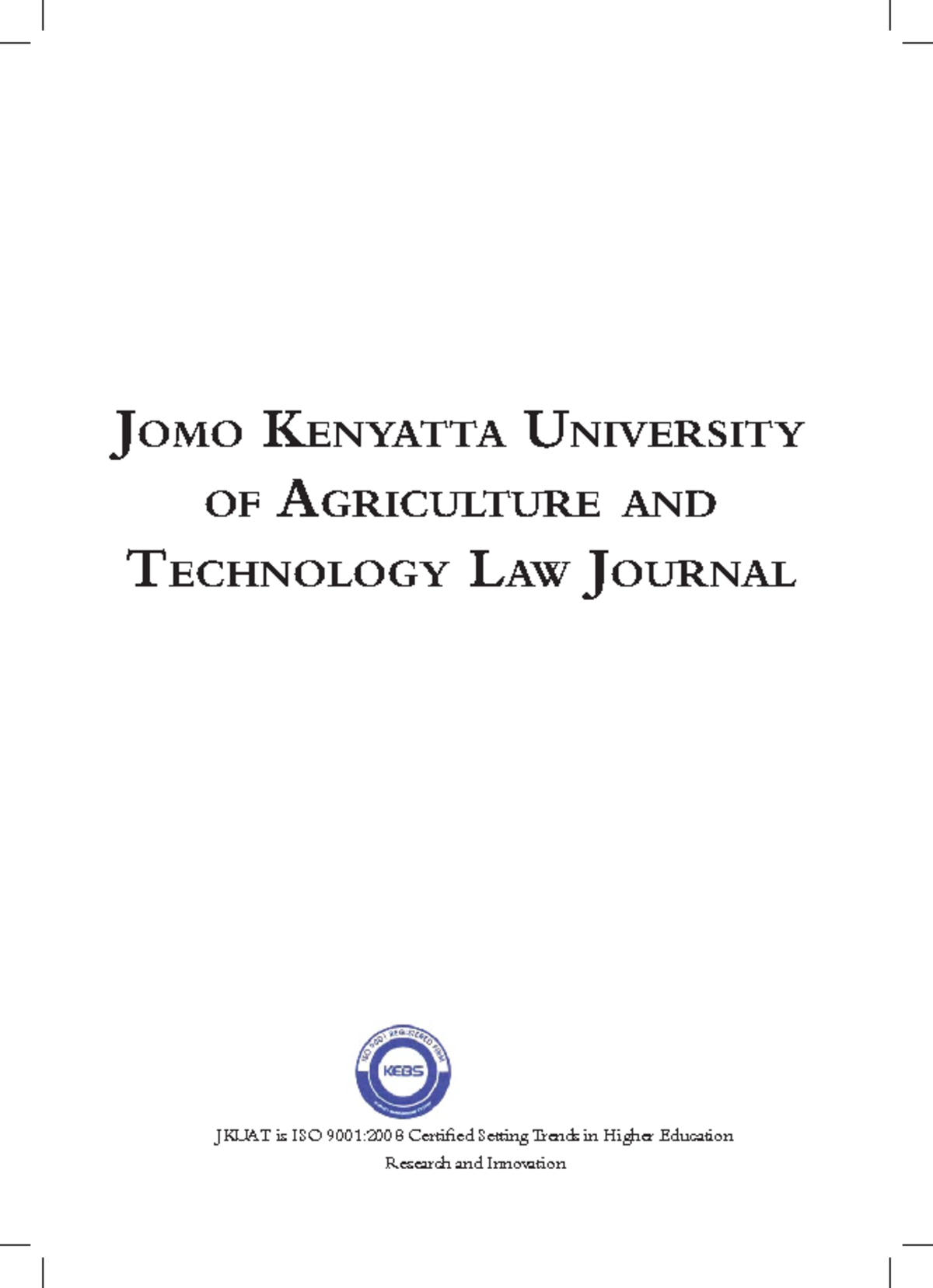 Jkuat-Journal-Prelims - JOMO KENYATTA U NIVERSITY OF AGRICULTURE AND T ...