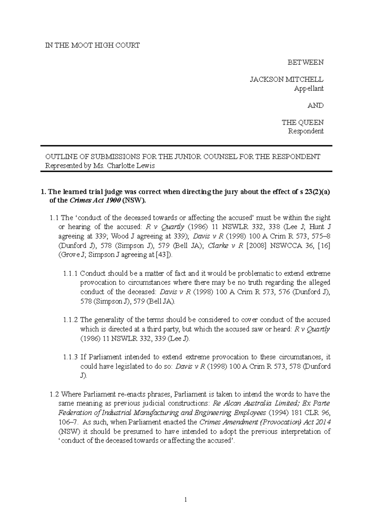 Week+1+Charlotte-Lewis Sample-Written-Submissions - IN THE MOOT HIGH ...
