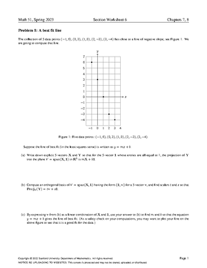 Math 51 Week 2 Discussion Worksheet 1 Solutions - Math 51, Spring 2023 Section Worksheet 3 - Studocu