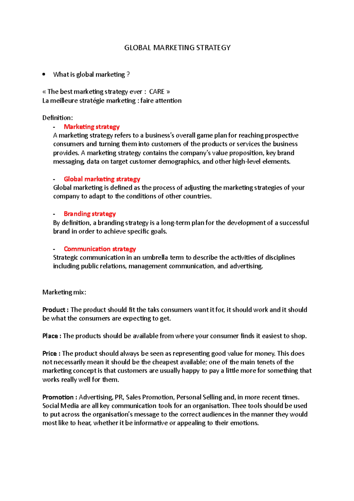 Global- Marketing- Strategy - GLOBAL MARKETING STRATEGY What is global ...