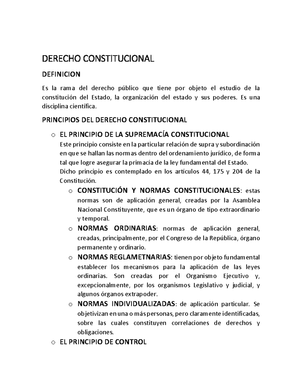 Derecho Constitucional Resumen - DERECHO CONSTITUCIONAL DEFINICION Es ...