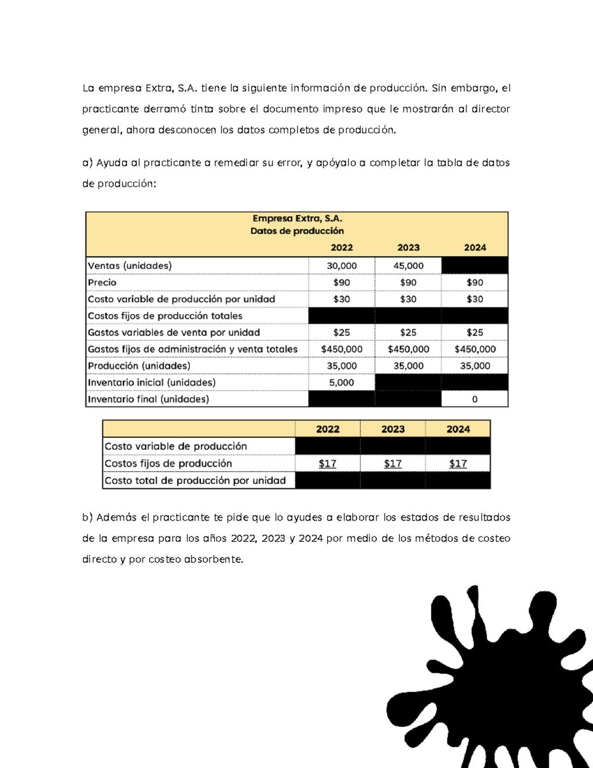 La empresa Extra (EV2) - Bukn - La empresa Extra, S. tiene la siguiente ...
