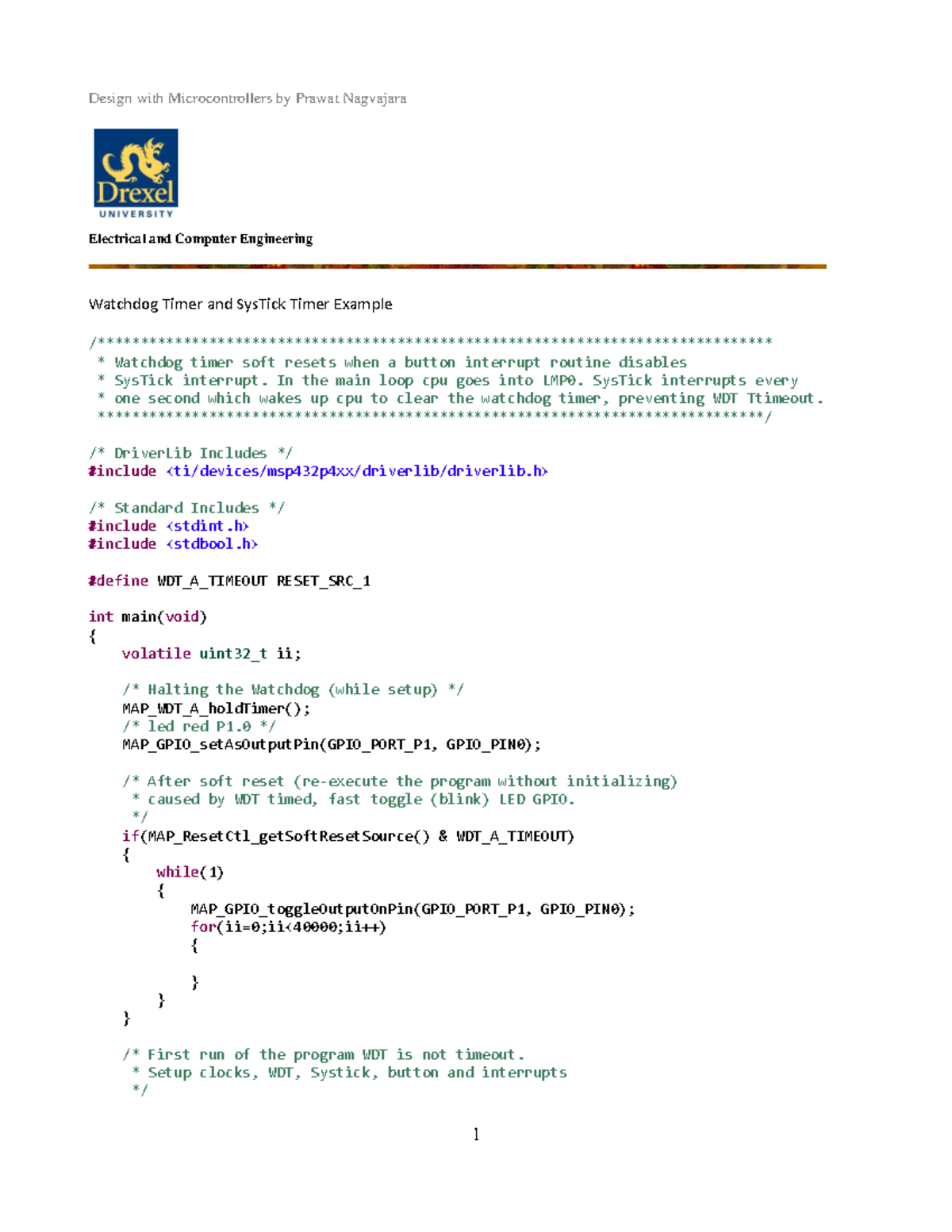 ECE-204 - Design with Microcontrollers CourseWork Notes and Material ...