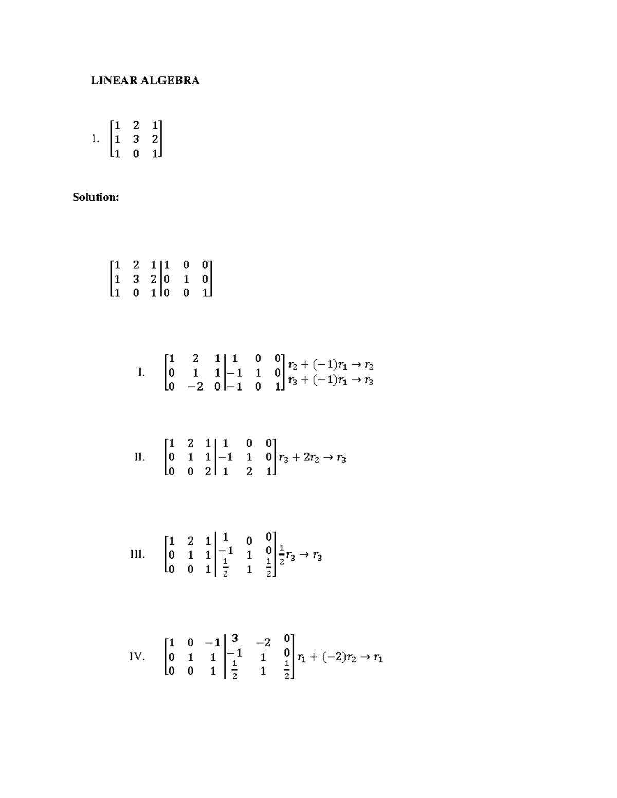 7 Linear Algebra Problem and Solution - LINEAR ALGEBRA ...