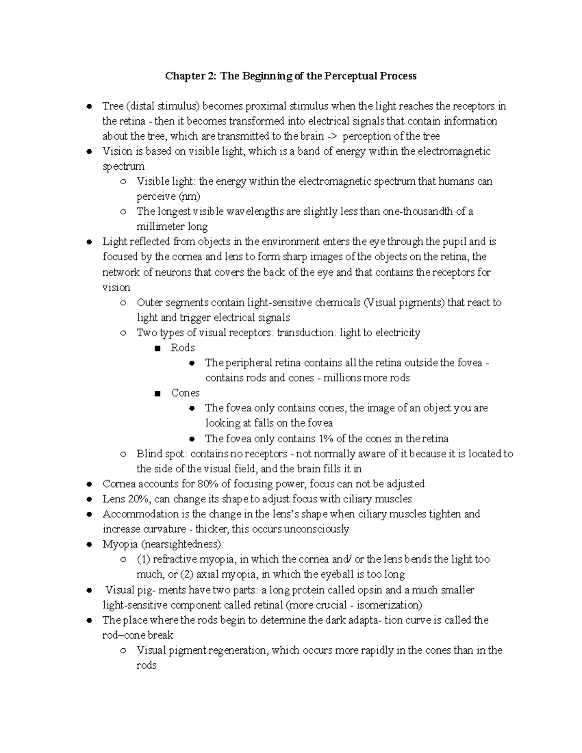 Sensation and Perception Chapter 2 - Chapter 2: The Beginning of the ...