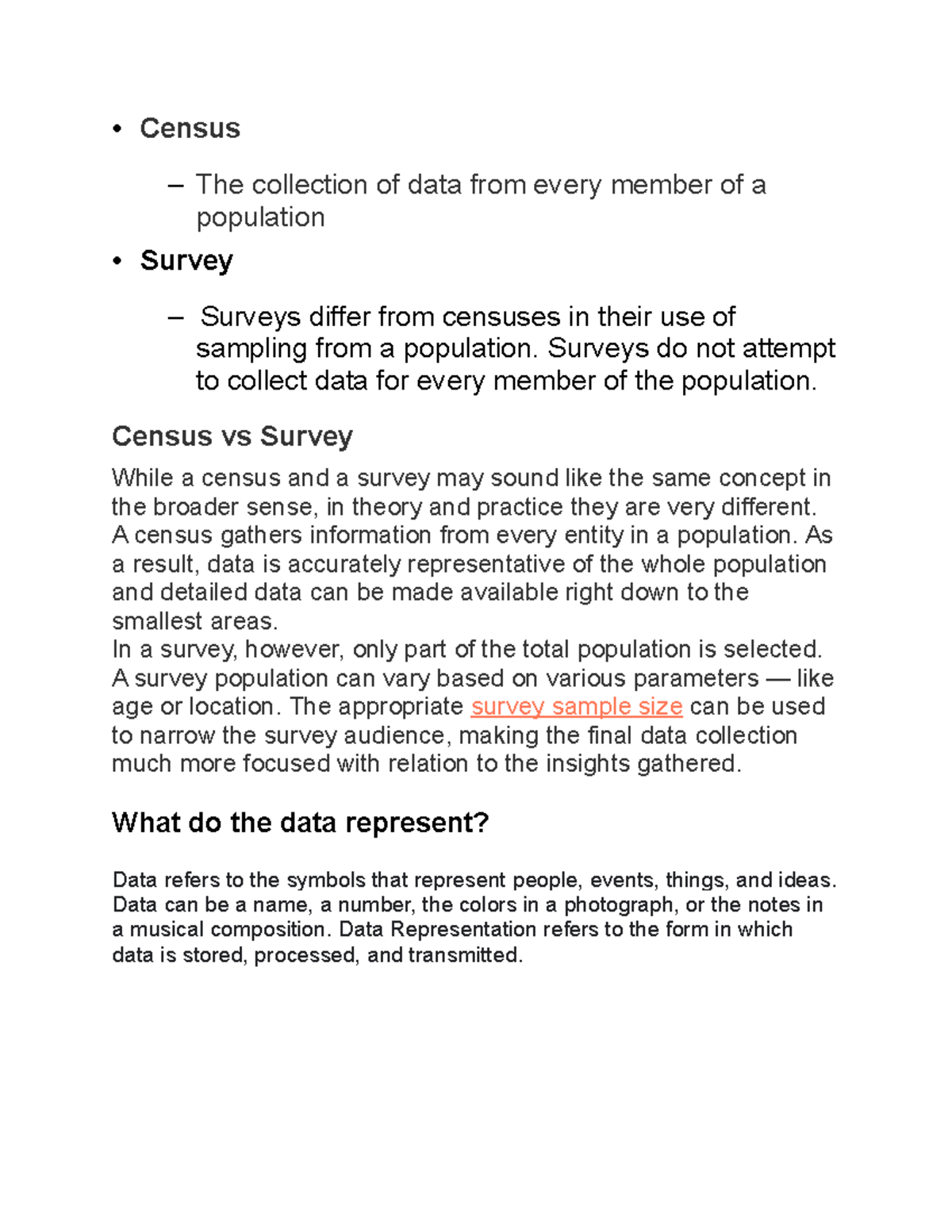 Sec1 - teached by Weidong Chen - • Census – The collection of data from every member of a ...