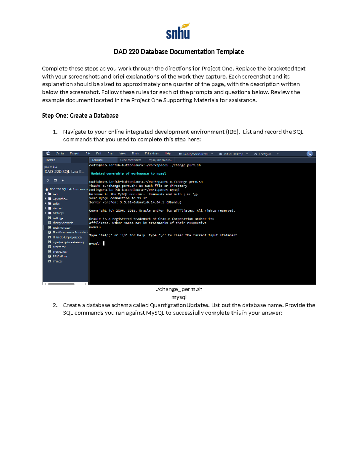 DAD 220 6-2 - n/a - DAD 220 Database Documentation Template Complete ...
