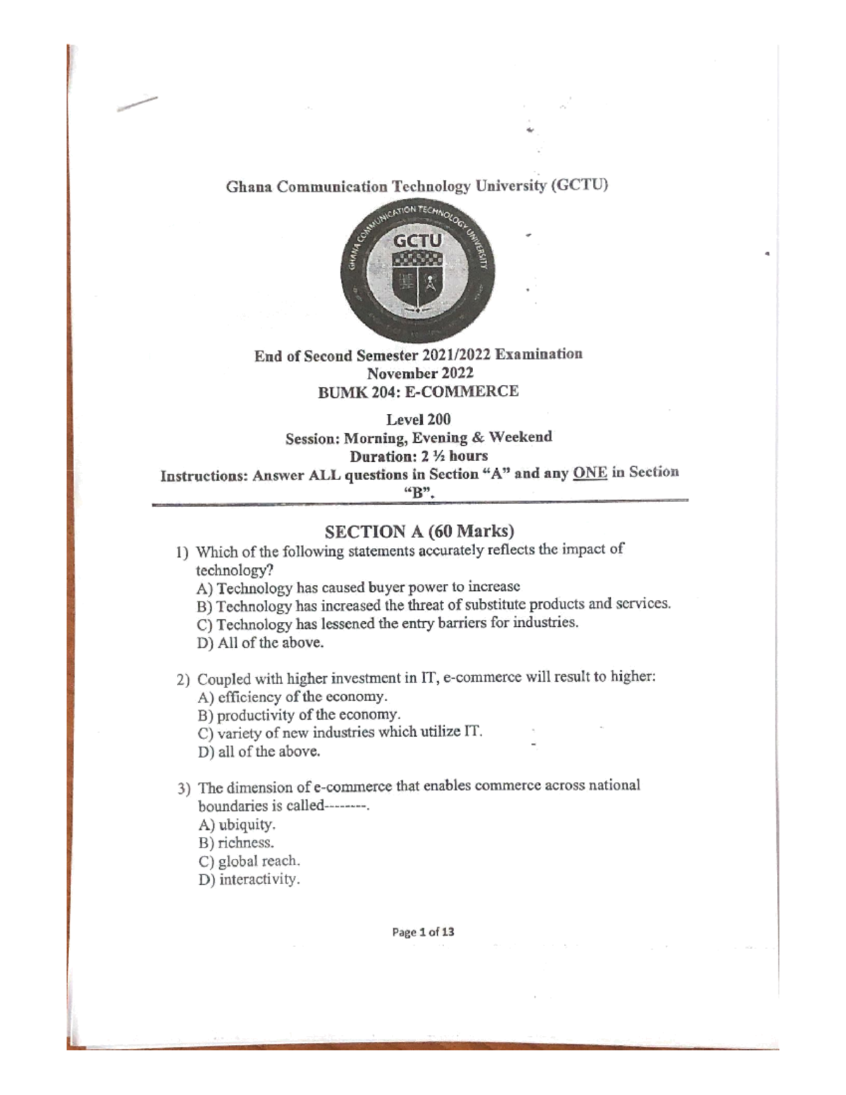 BUMK 204 - E Commerce - study material - Information & Data Modelling ...