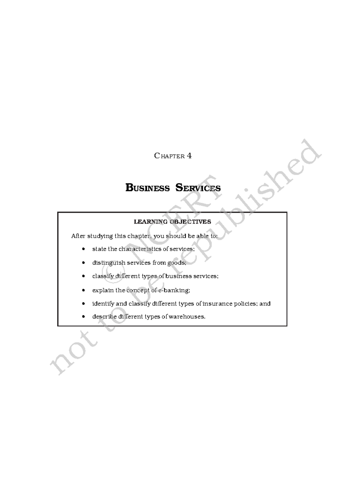 Business 4 - CHAPTER 4 BUSINESS S ERVICES LEARNING OBJECTIVES After ...