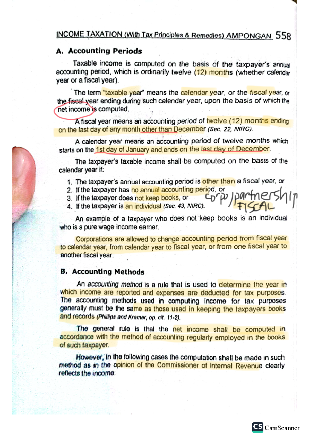 Accounting methods - TAX - Accountancy - Studocu