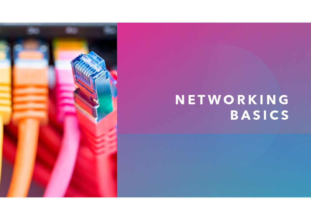 Networking for dummies - N E T W O R K I N G B A S I C S W H A T I S A ...
