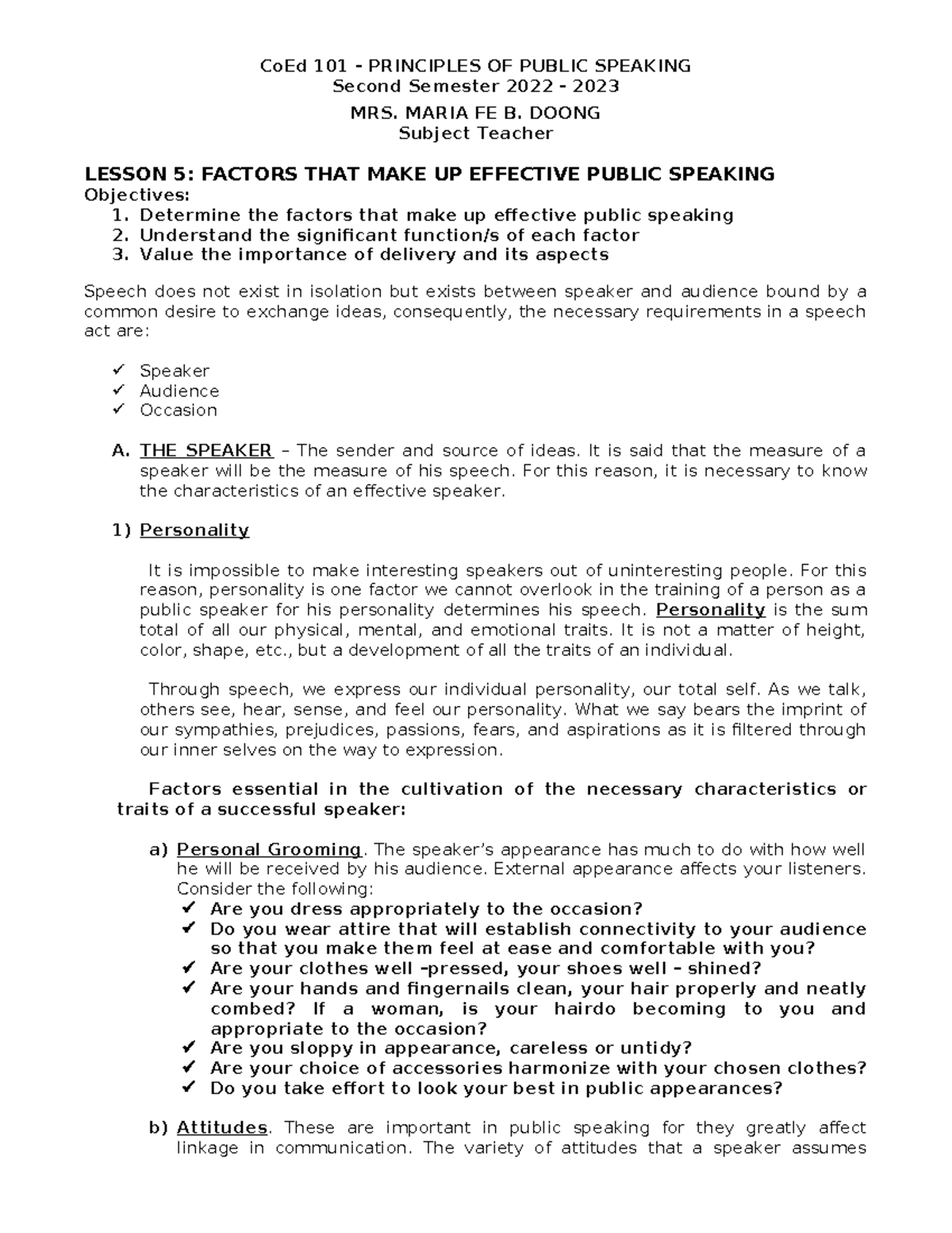Co Ed 101 - Lesson 5 - Summary There's No Such Thing As Free Speech ...