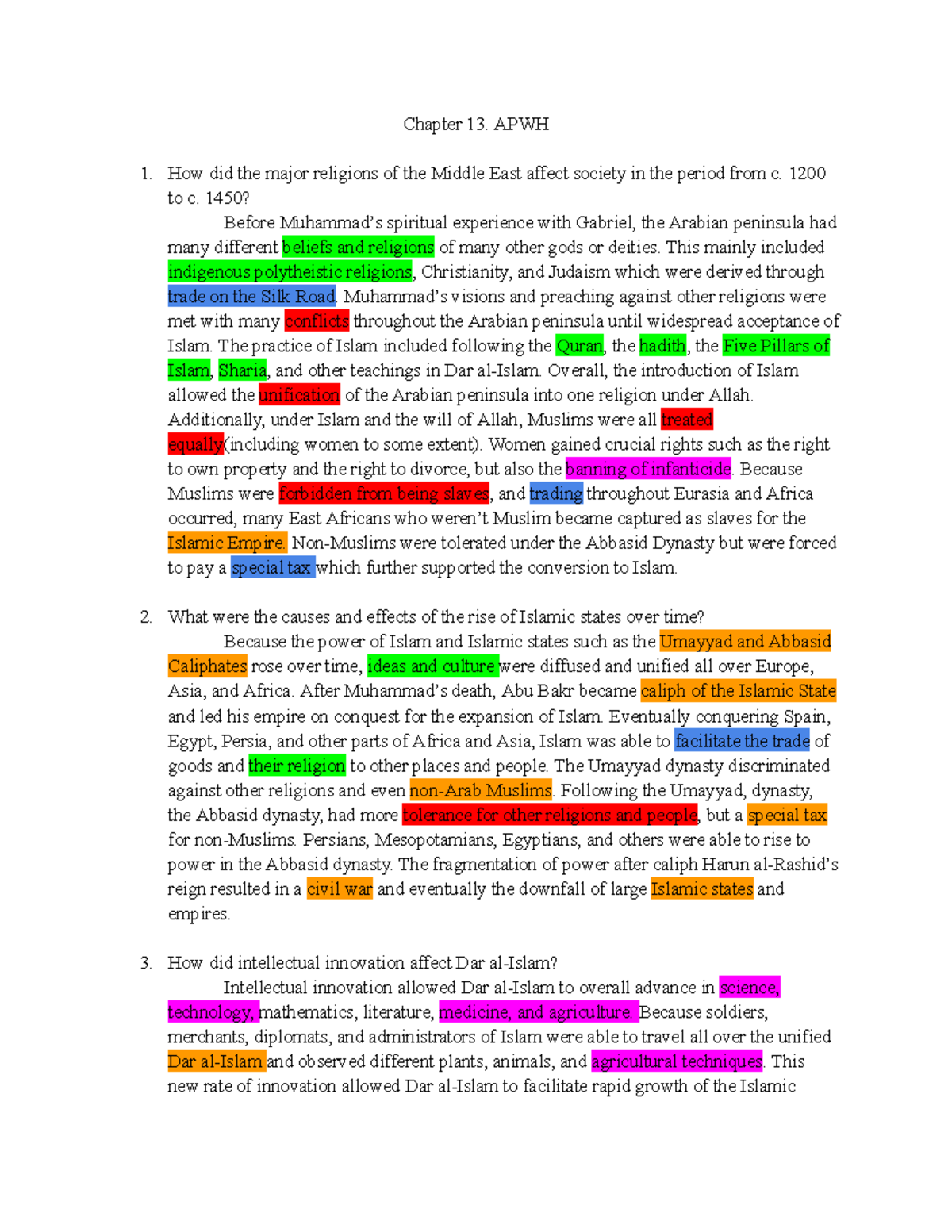 Ch. 13 APWH - Ch. 13 of Traditions and Encounters by Ziegler. Focus ...