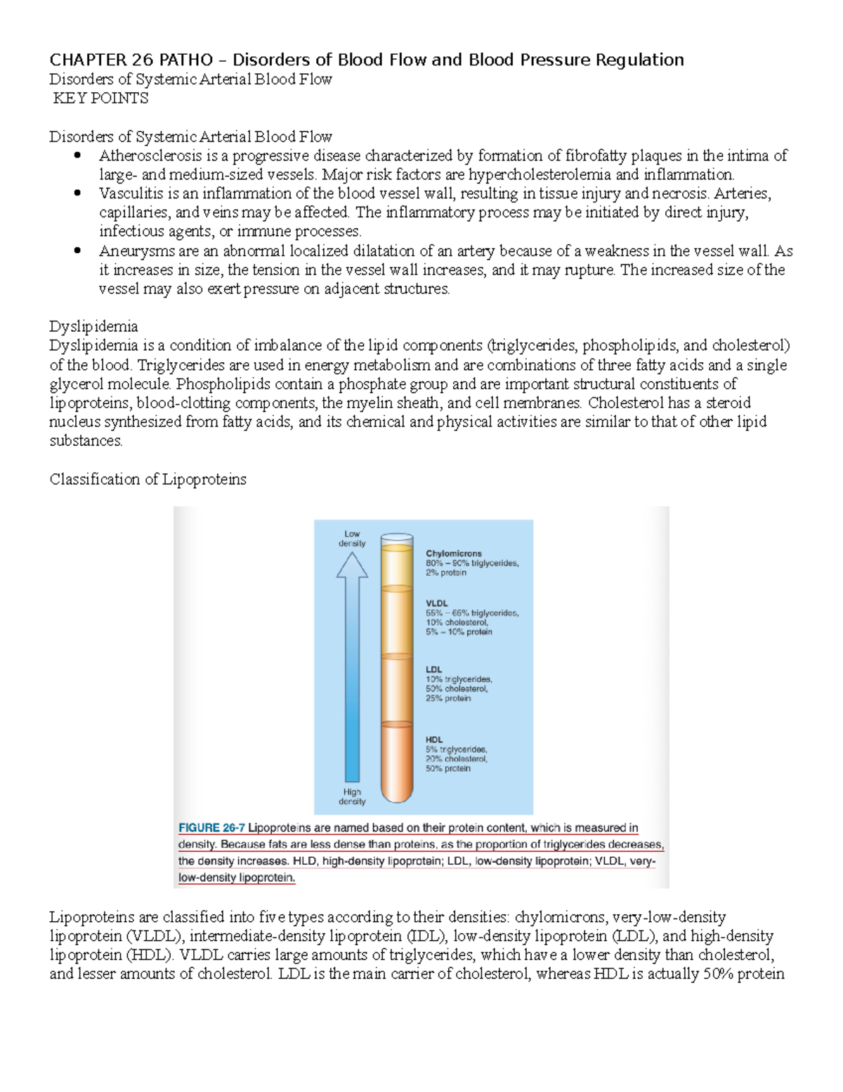 Chapter 26 Patho - Notes from the textbook - Disorders of Systemic ...