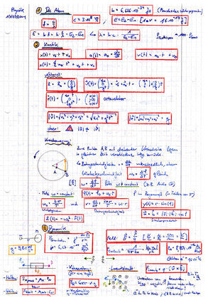 Formelblatt Physik - Physik (Technische Informatik) - Studocu